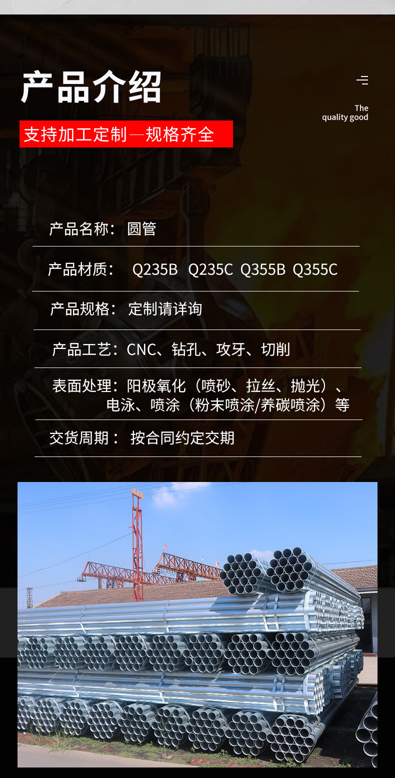 Q235BDN15-DN200镀锌圆管q235b温室大棚管dn100热镀锌钢管-阿里巴巴