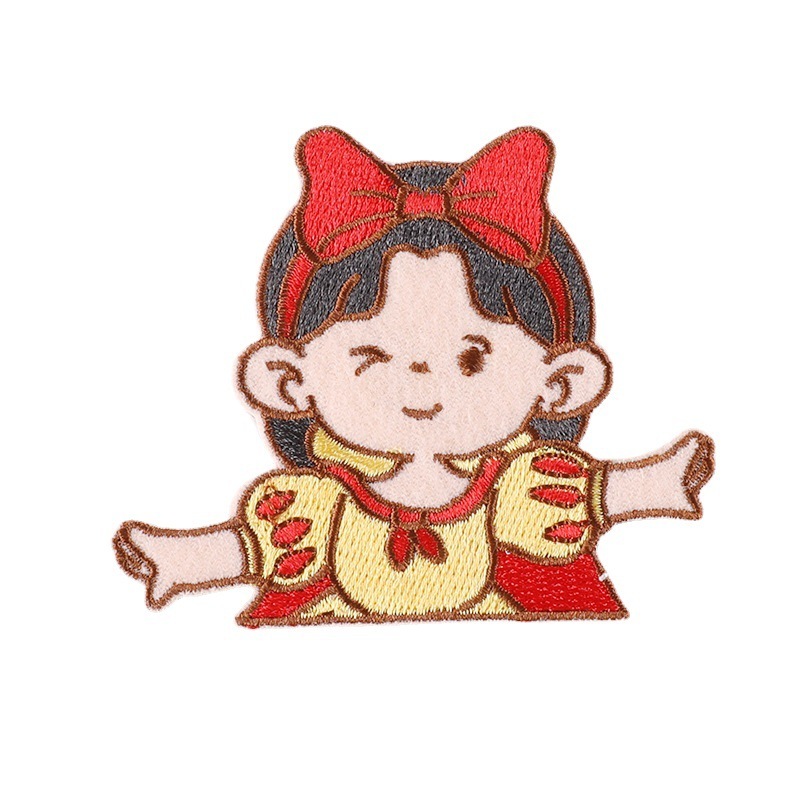 Computer cartoon princess badge logo embroidered clothing textiles ...