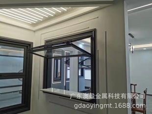 厂家直销新款上下折叠玻璃窗 全开窗 上推折叠窗铝合金配隐藏式提-阿里巴巴