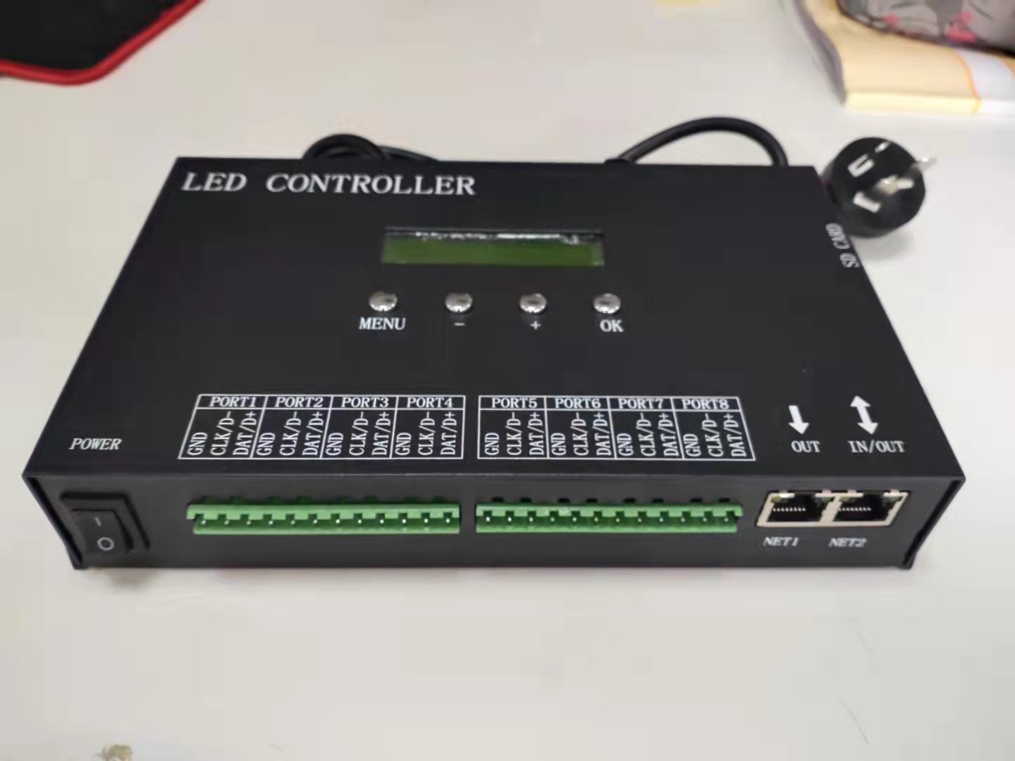 H807SA控制器全彩灯条控制器 八口幻彩分控器-阿里巴巴