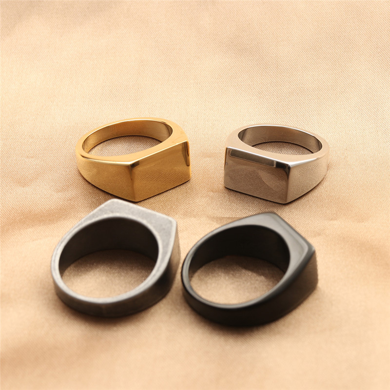 欧美饰品钛钢长方形戒指复古潮男个性朋克不锈钢方形指环280682-阿里巴巴