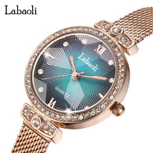 一件代发Labaoli拉宝丽品牌女表新款玫瑰金网带手表LA053手表批发-阿里巴巴