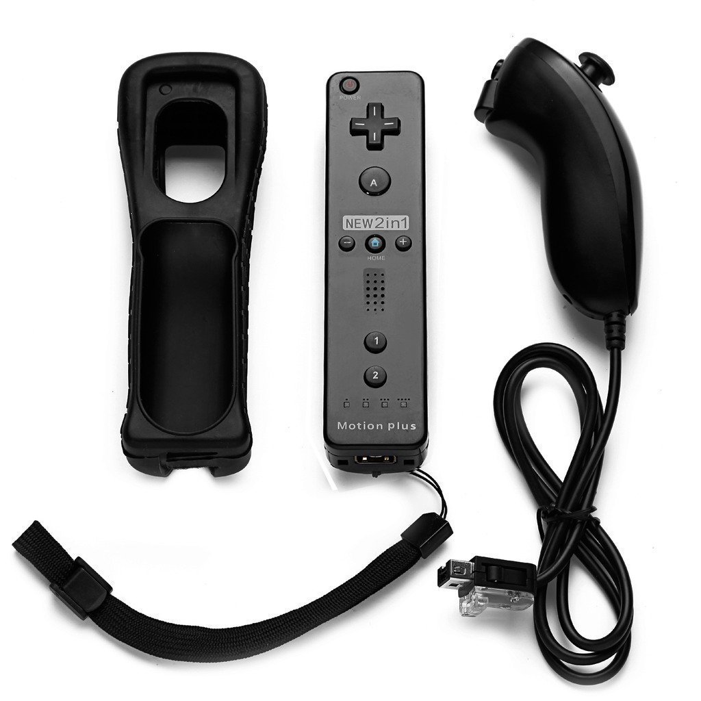 WII手柄 wii2in1左右手柄直柄弯柄带加速器WII2合1中性游戏手柄-阿里巴巴