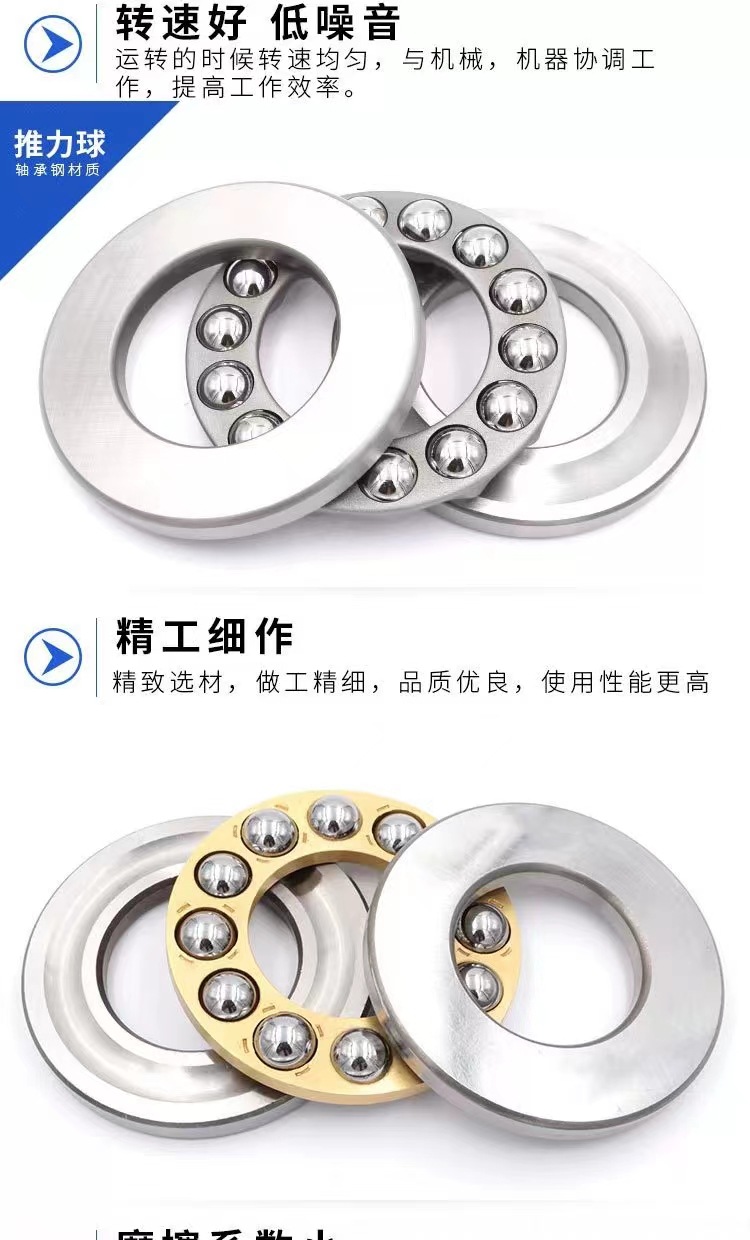 高端质量平面推力球轴承51218 51219 51220 51222 51224 5122-阿里巴巴