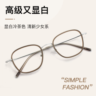 K0056新款金胶眼镜架男女韩潮细框方形镜框可配度数防蓝光近视镜-阿里巴巴