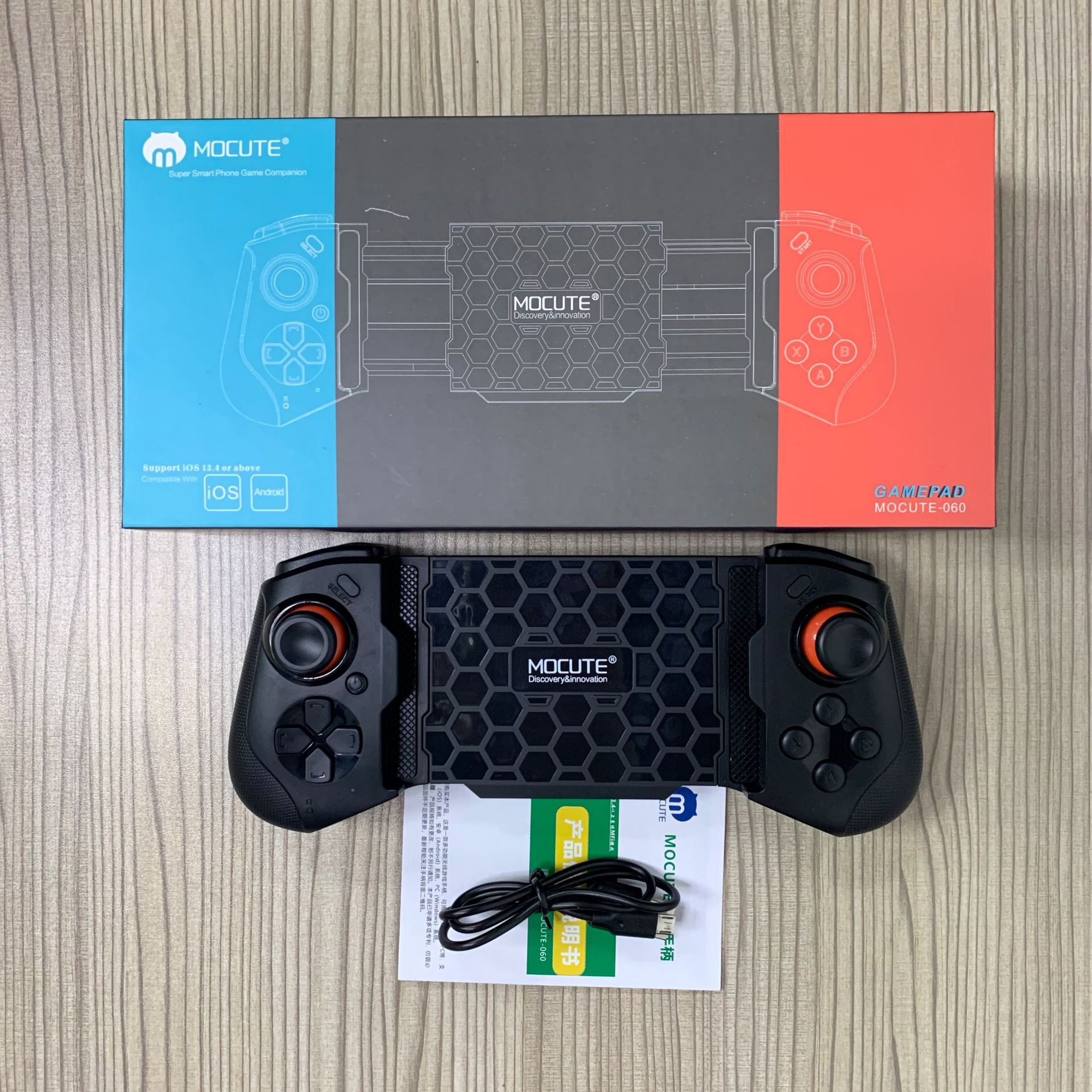 魔卡特MOCUTE-060拉伸双摇杆手机游戏无线手柄适用于安卓IOS-阿里巴巴