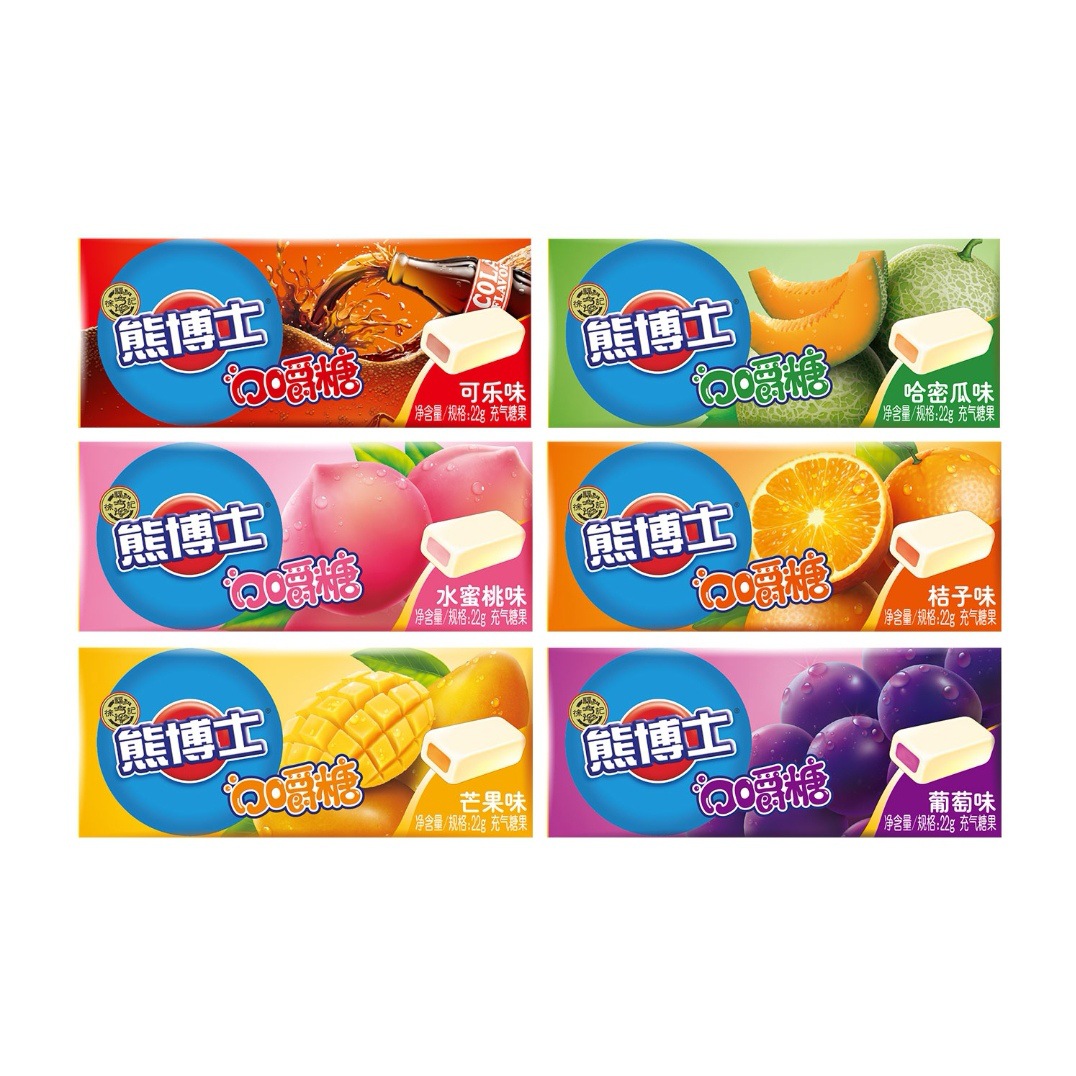 徐福记熊博士口嚼糖22g*12条盒哈密瓜水蜜桃儿童水果软糖休闲零食-阿里巴巴