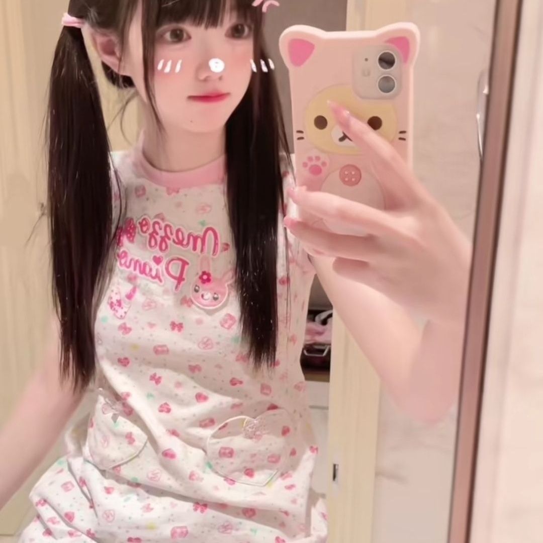 夏季日系甜美可爱女儿服蝴蝶结甜妹a字连衣裙少萝软萌妹jojifuku 阿里巴巴