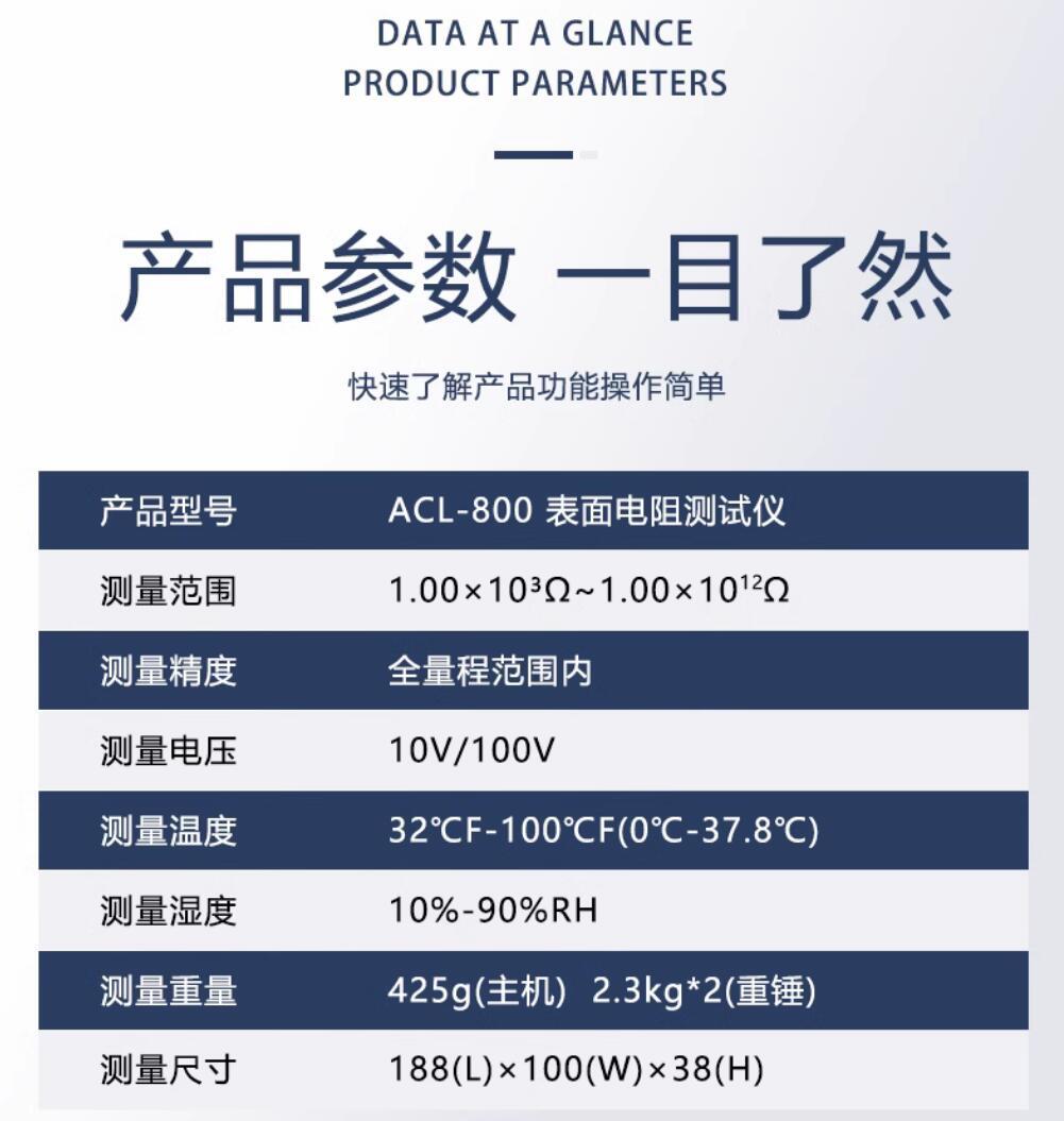 ACL800表面电阻测试仪ACL-800防静电性能阻抗检测仪844笔式电极-阿里巴巴