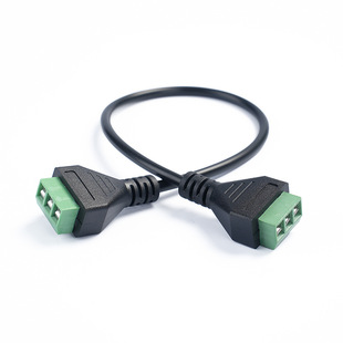 新款纯铜3P接线转3P免焊端子线插头数据传输电脑电视数据延长传输-阿里巴巴