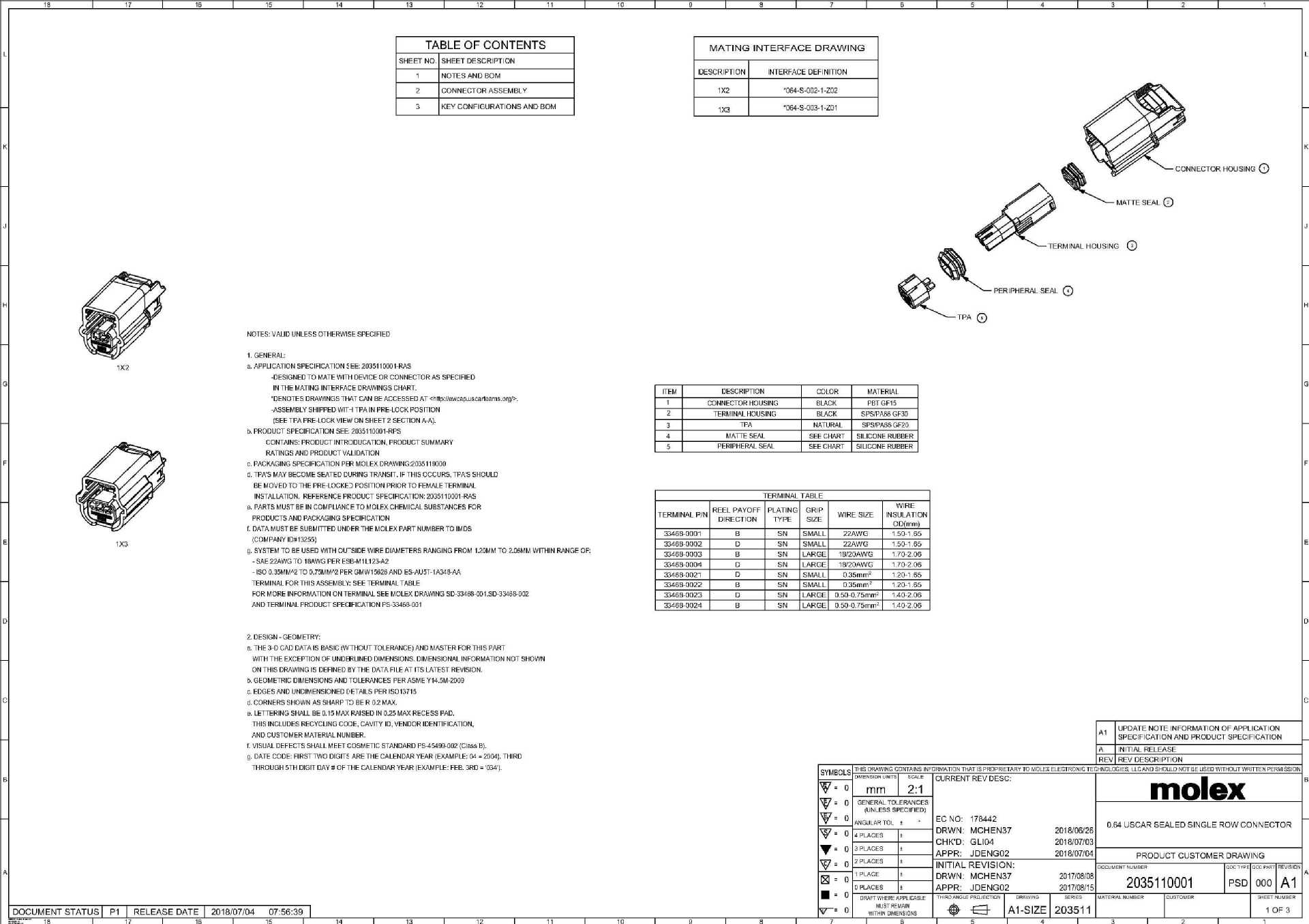 LED灯模块 2.54mm MX64密封单排压接外壳 MX64端子 PN:203511-阿里巴巴
