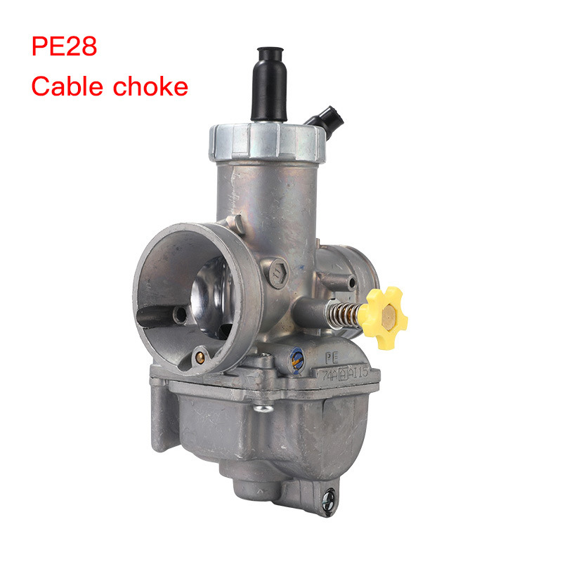 摩托车化油器通用改装京滨PE24 28手动拉线化油器鬼火福喜GY6巧格-阿里巴巴