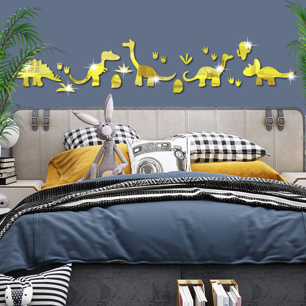 亚马逊热销亚克力恐龙乐园5只恐龙镜面贴SM238卧室客厅镜子贴批发-阿里巴巴