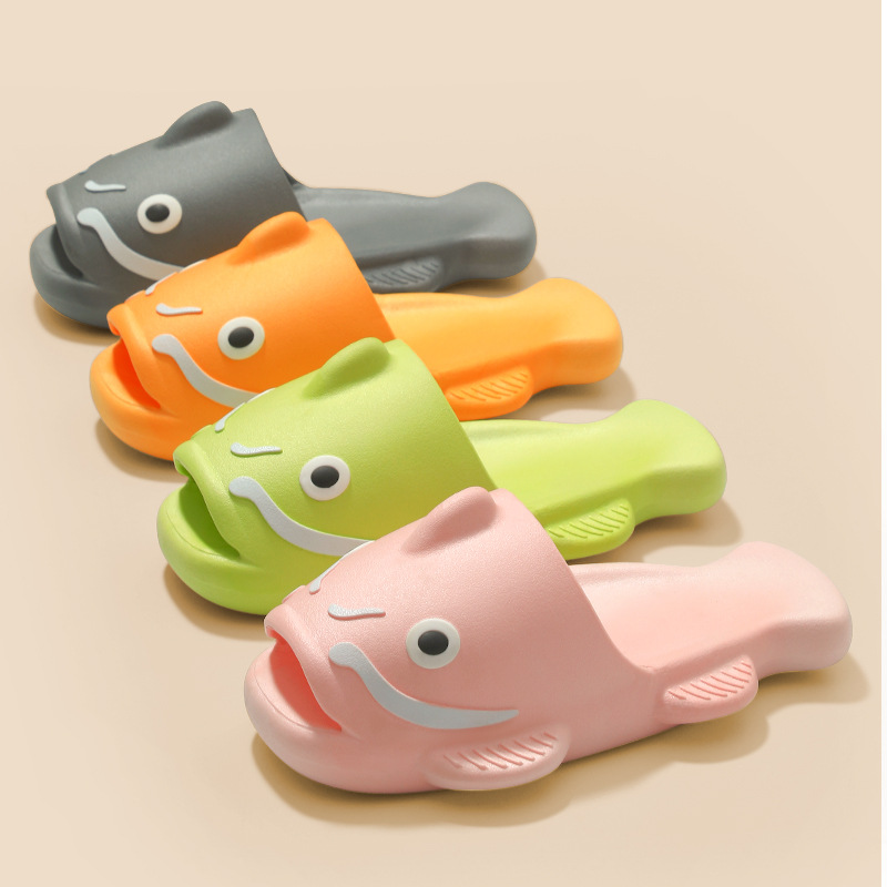 New cartoon funny catfish platform slippers women's summer ins popular ...