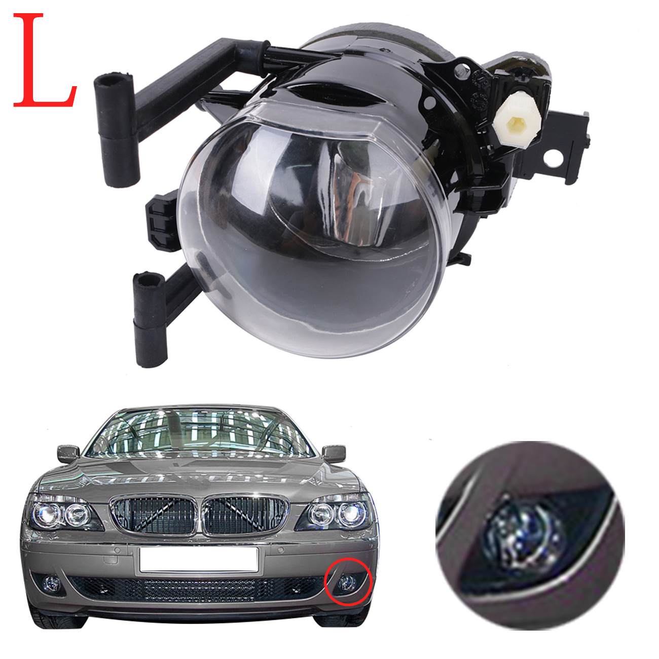 适用于宝马7系E65 E66 E67 雾灯 防雾灯 前雾灯63176943415-阿里巴巴