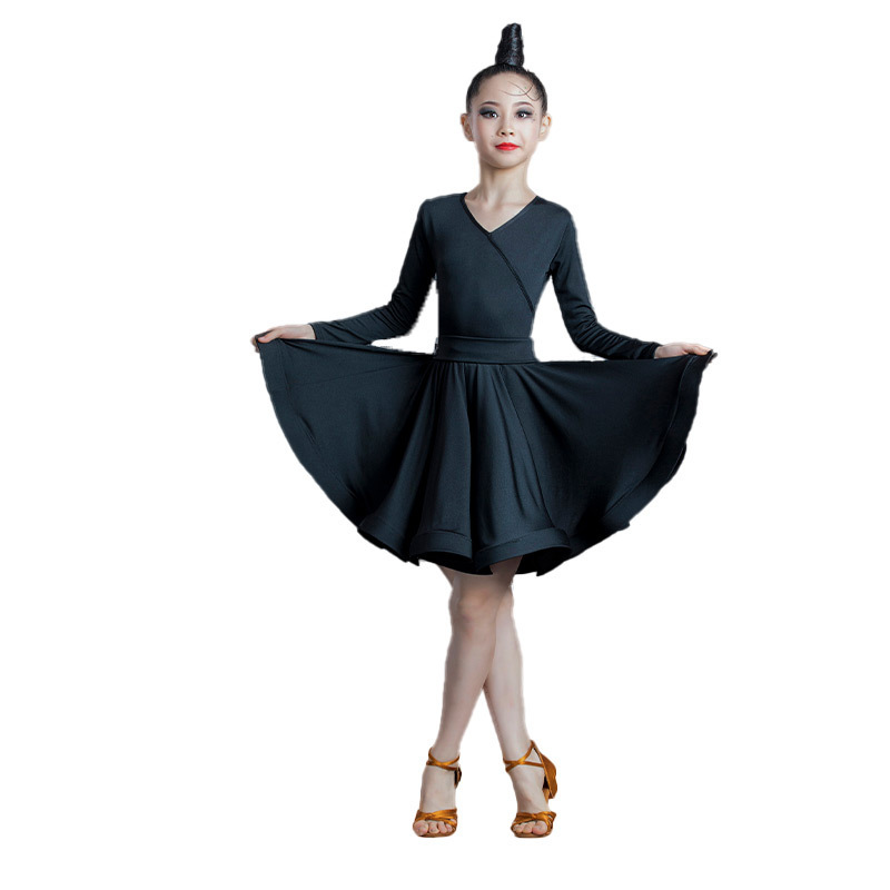Children Latin Dance Dress Girls dance practice dress children Latin ...