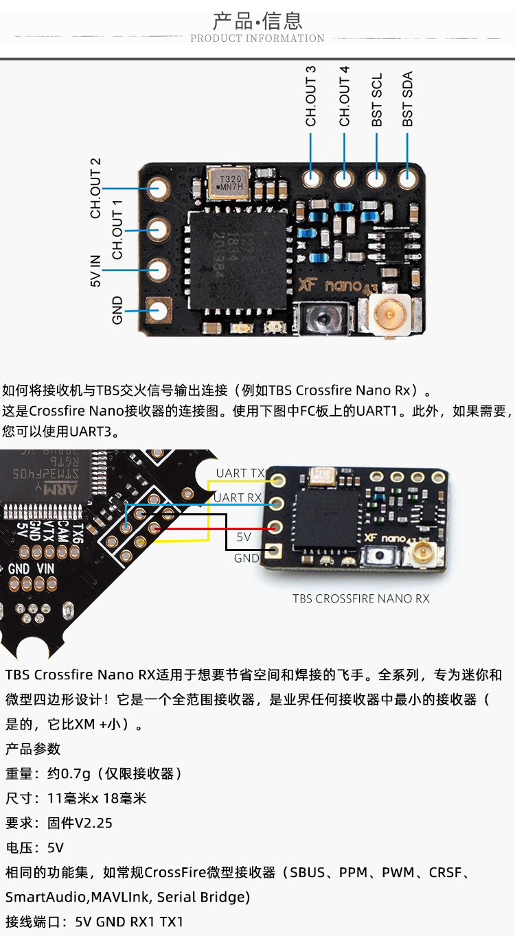黑羊 TBS 超微型 915 接收机 新V2天线版 NANO RX SE 包含T天线-阿里巴巴