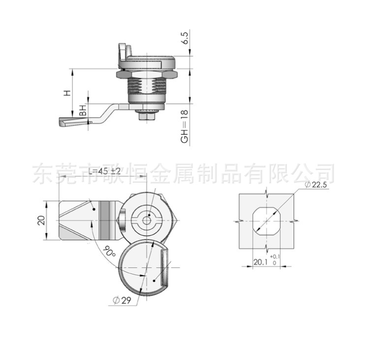 MS705-3A带防水盖锁 三角锁芯 户外防水盖锁 防水转舌锁-阿里巴巴