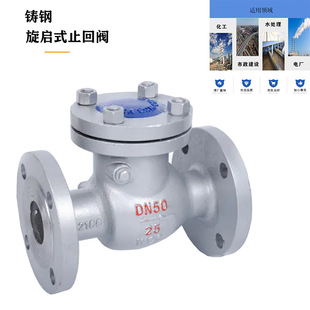 上海京蝶 精工 沪工阀门H44H铸钢法兰旋启式止回阀单向逆止阀DN50-阿里巴巴