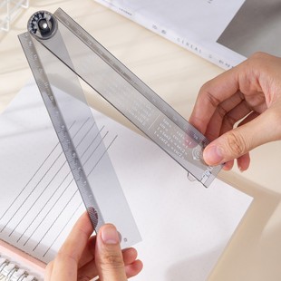 得力折叠尺30cm办公学生绘图多功能测量尺子透明黑色刻度尺-阿里巴巴