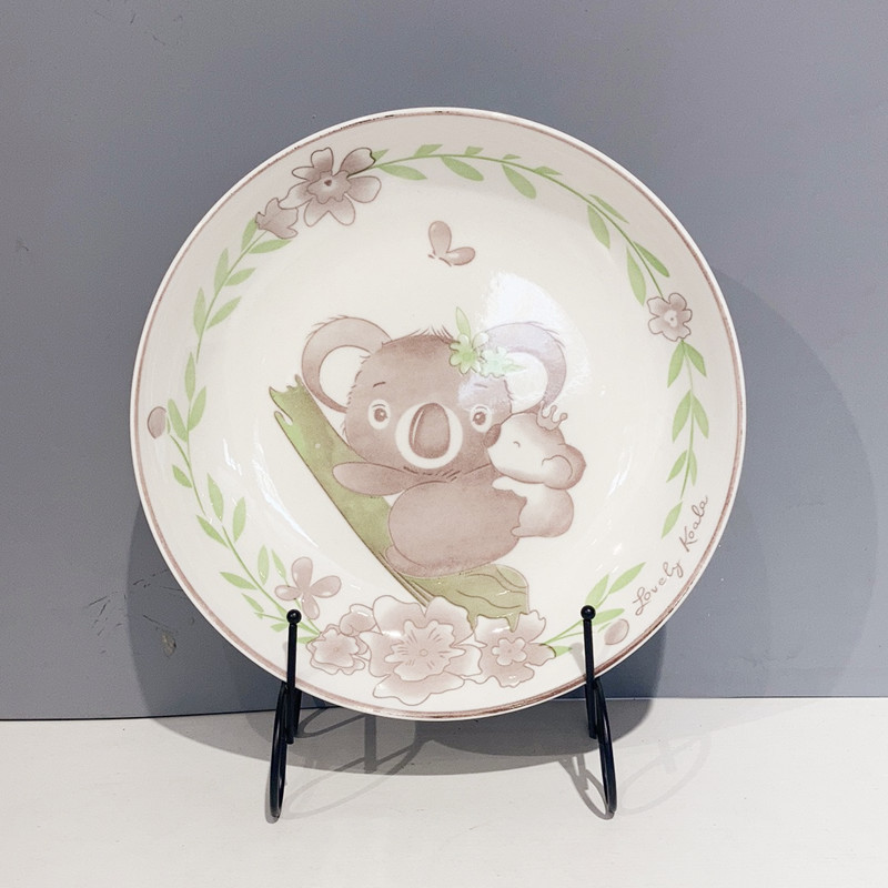 网红家用陶瓷餐具8英寸卡通盘菜盘水果沙拉盘汤盘可微波炉使用-阿里巴巴