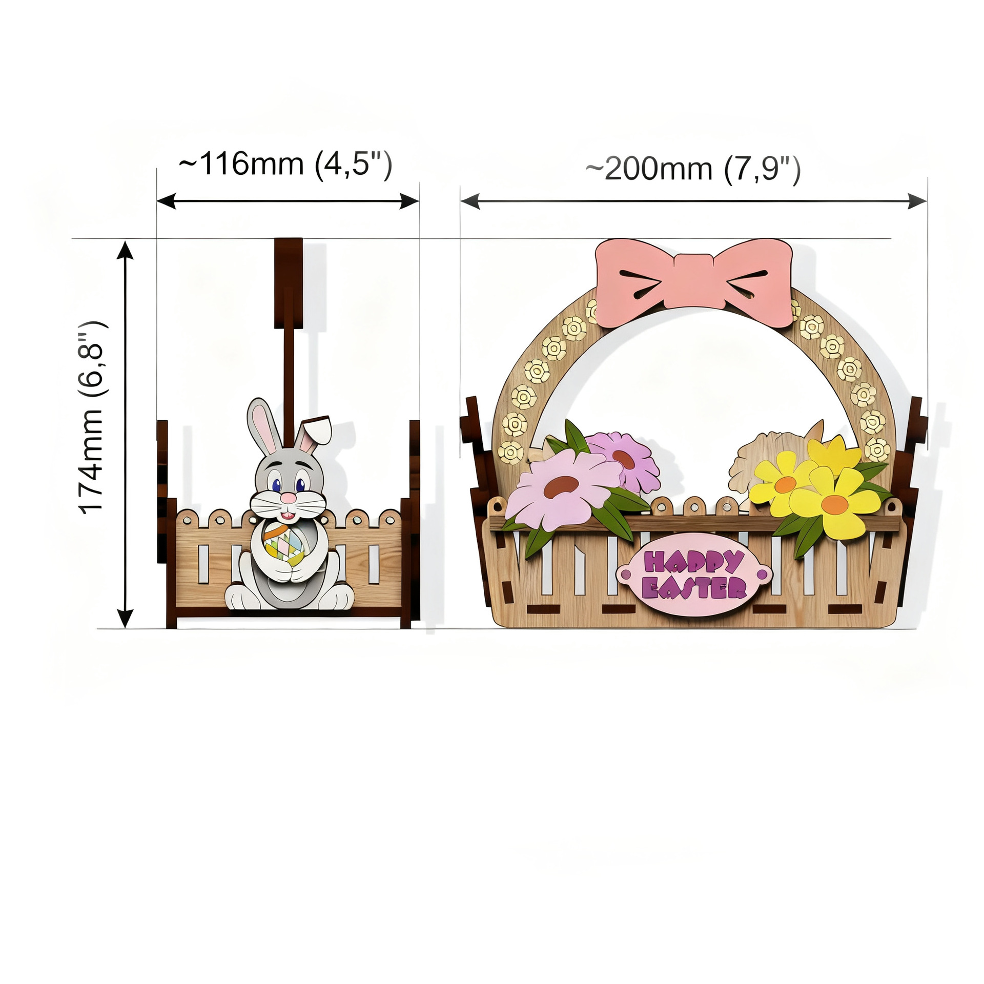 跨境定制新品复活节彩蛋篮礼物糖果篮木制复活节彩蛋篮摆件-阿里巴巴