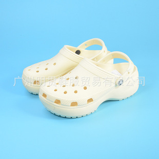 Cross云朵洞洞鞋女士增高5厘米厚底凉拖鞋透气沙滩凉鞋206750-阿里巴巴