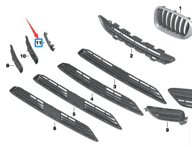 51117347949 51117347950 适用于宝马 X3 F25 雾灯框饰条-阿里巴巴