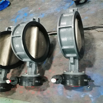 涡轮传动铸钢对夹式蝶阀 D371X-10C D371X-16C 中线软密封蝶阀-阿里巴巴