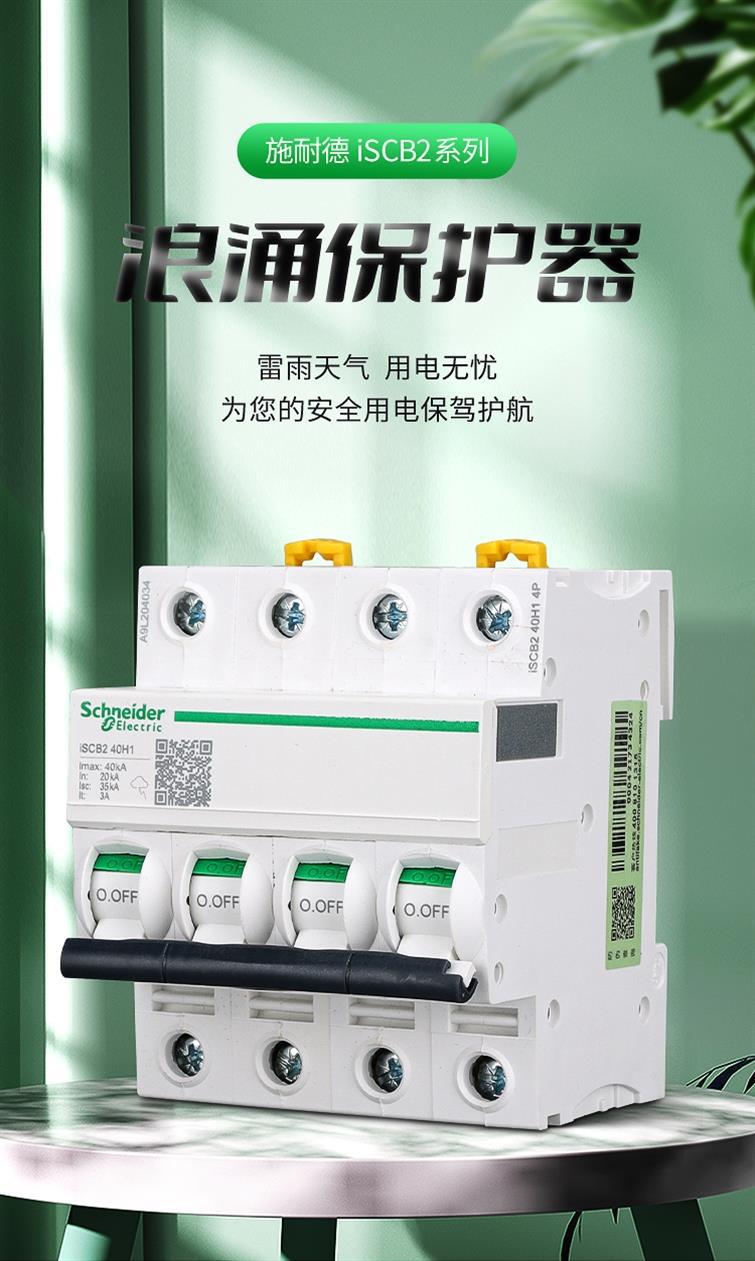 iSCB1防雷浪涌保护器1P/2P/3P/4P专用后备保护装置15/25KA-阿里巴巴
