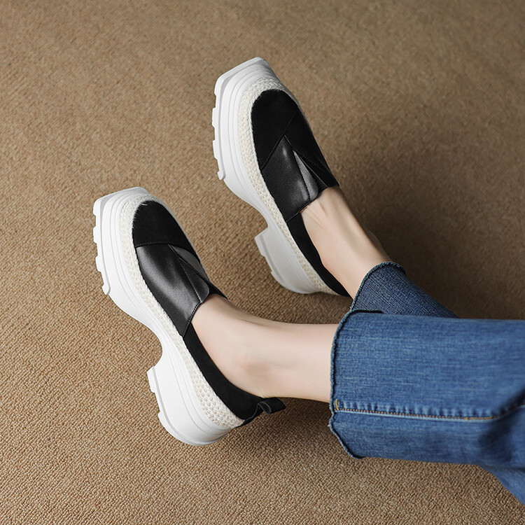 CHIKO Tyneshia Round Toe Flatforms Loafers Shoes