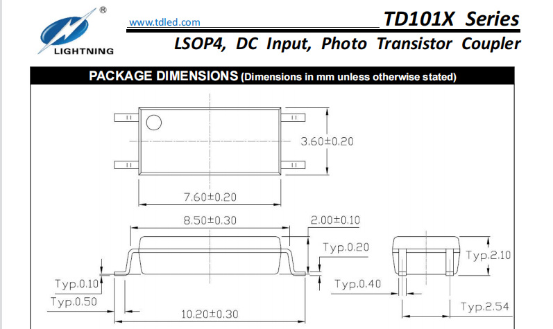 贴片1018光耦 小体积LSOP4封装 替代TLP385 EL1018光耦 用于快充-阿里巴巴