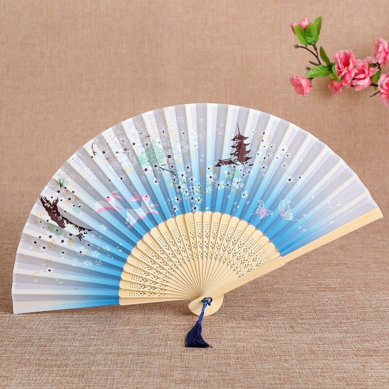 Chinese wind hanfu fairy princess folk dance folding fan women's ...