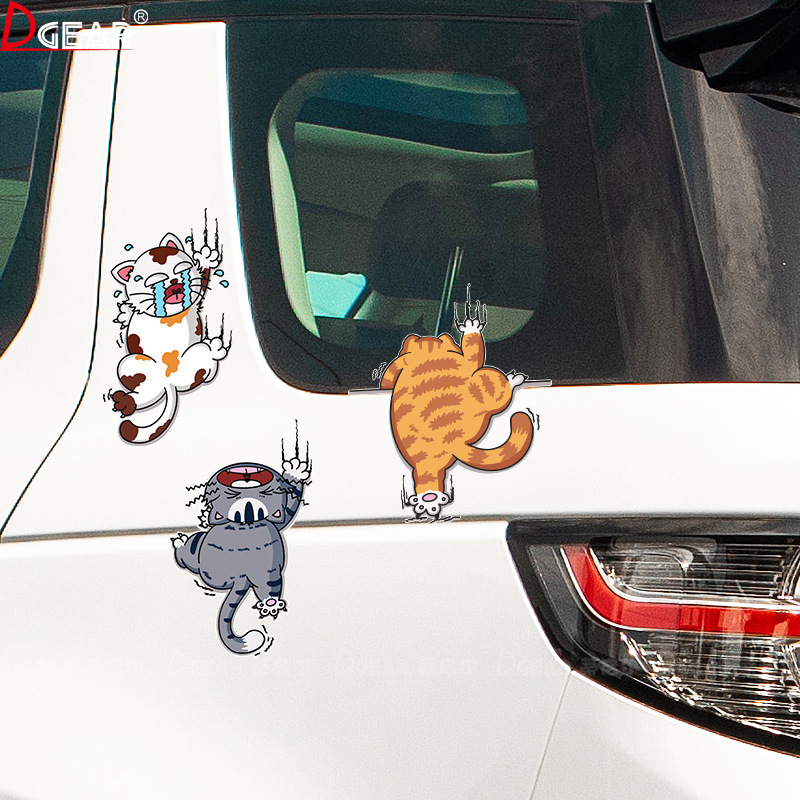 Cat Scratch Personality Funny Pet Cat Car Sticker Car Body Scratch ...