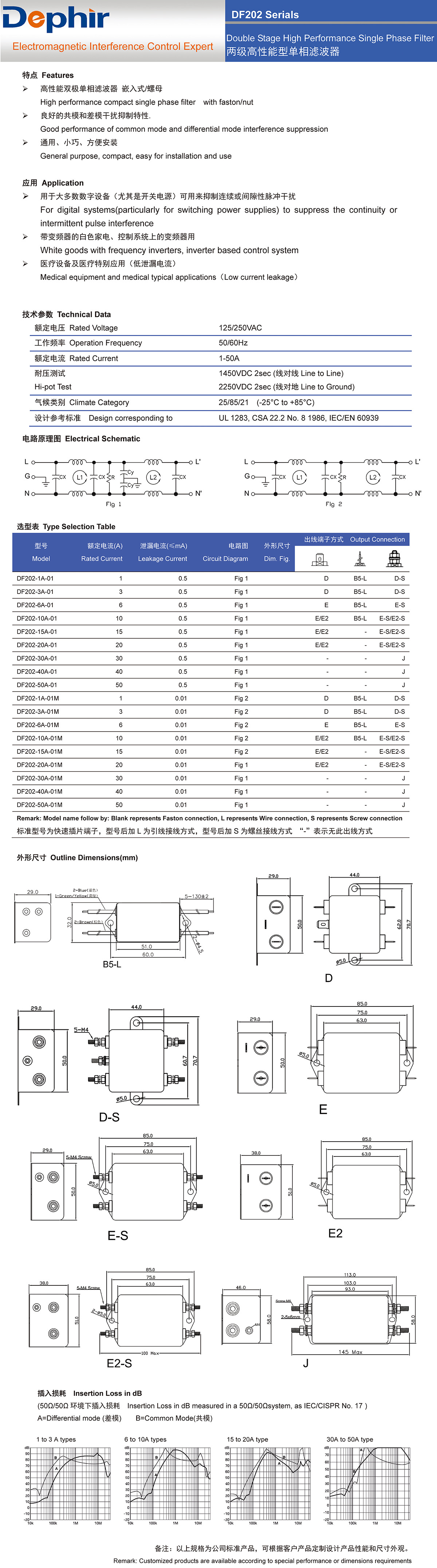 【德菲尔】电源滤波器110/220V单极/双极/AC/DF202单相电源净化器-阿里巴巴