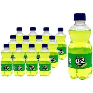 迷你芬达苹果味汽水碳酸饮料300ml*6瓶装 果味饮品可口可乐小瓶装-阿里巴巴