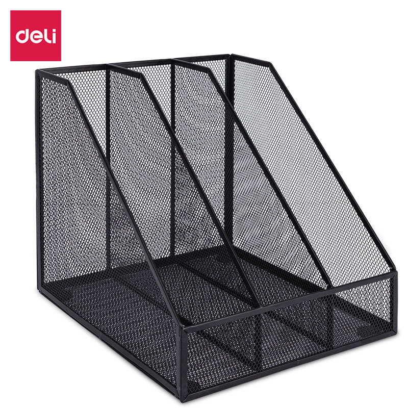 得力文件框文件收纳盒塑料文件架书架立式书架文件夹筐桌上资料架-阿里巴巴