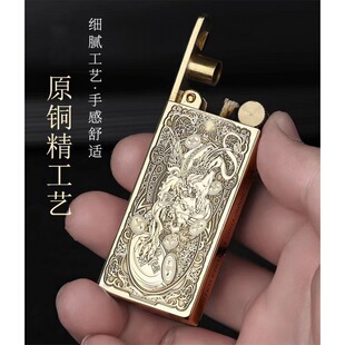 ZORRO佐罗Z729超薄升降机原纯铜精雕貔貅创意砂轮煤油打火机正品-阿里巴巴
