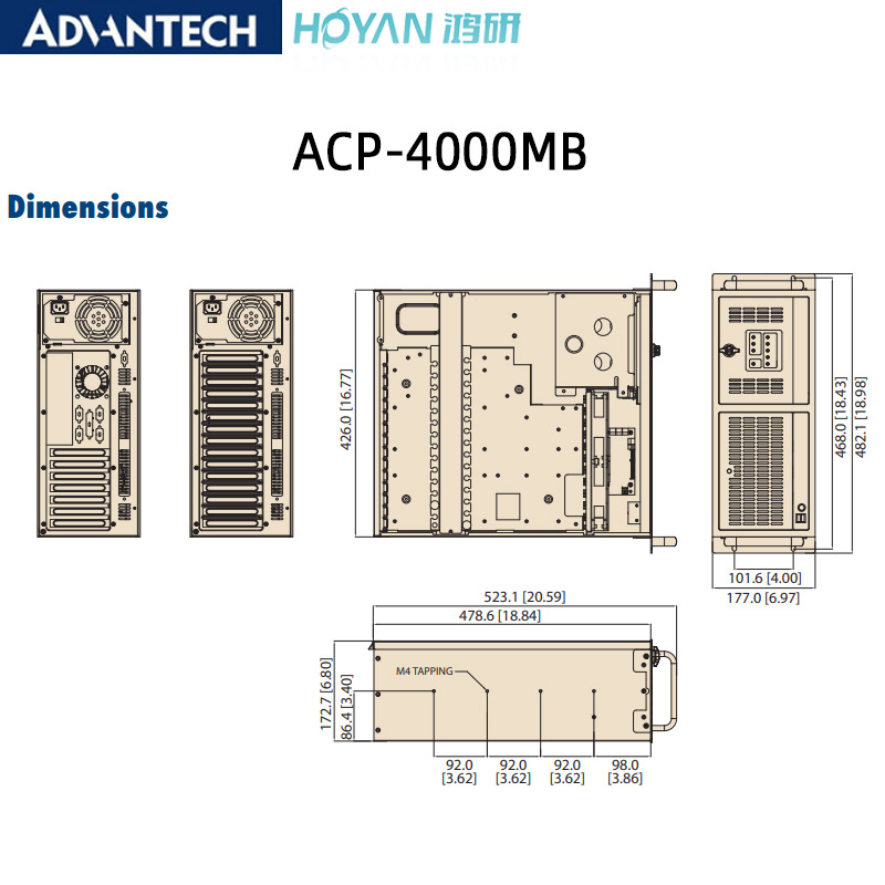台湾研华ACP-4000MB工控机4U高度19寸上架式工业计算机箱全新-阿里巴巴