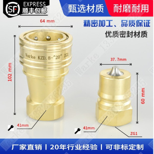 厂家直销双密封KZD8-20 ZG1寸黄铜液压快速接头 注塑 模具 水嘴-阿里巴巴