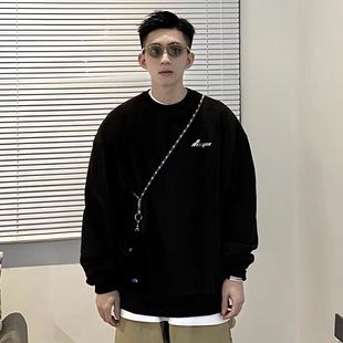 WE11DONE TRACK潮牌高街美式WELLMIKI左胸小标宽松加绒卫衣男冬季-阿里巴巴