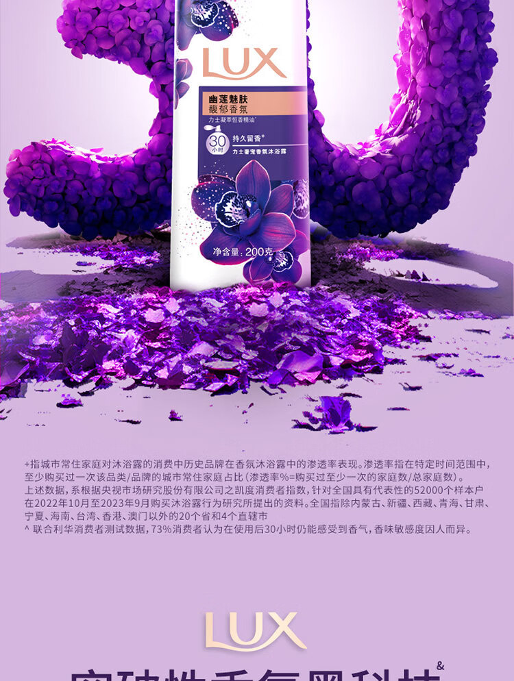 力士（LUX）沐浴乳200g 男女士精油香氛沐浴露 泡沫丰富 持久留香-阿里巴巴