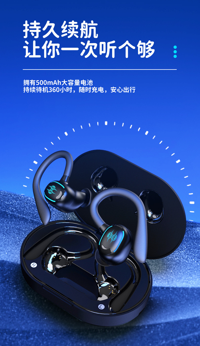 跨境爆款挂耳式tws蓝牙耳机YYK-635蓝牙5.3耳挂式ENC双唛降噪耳机-阿里巴巴