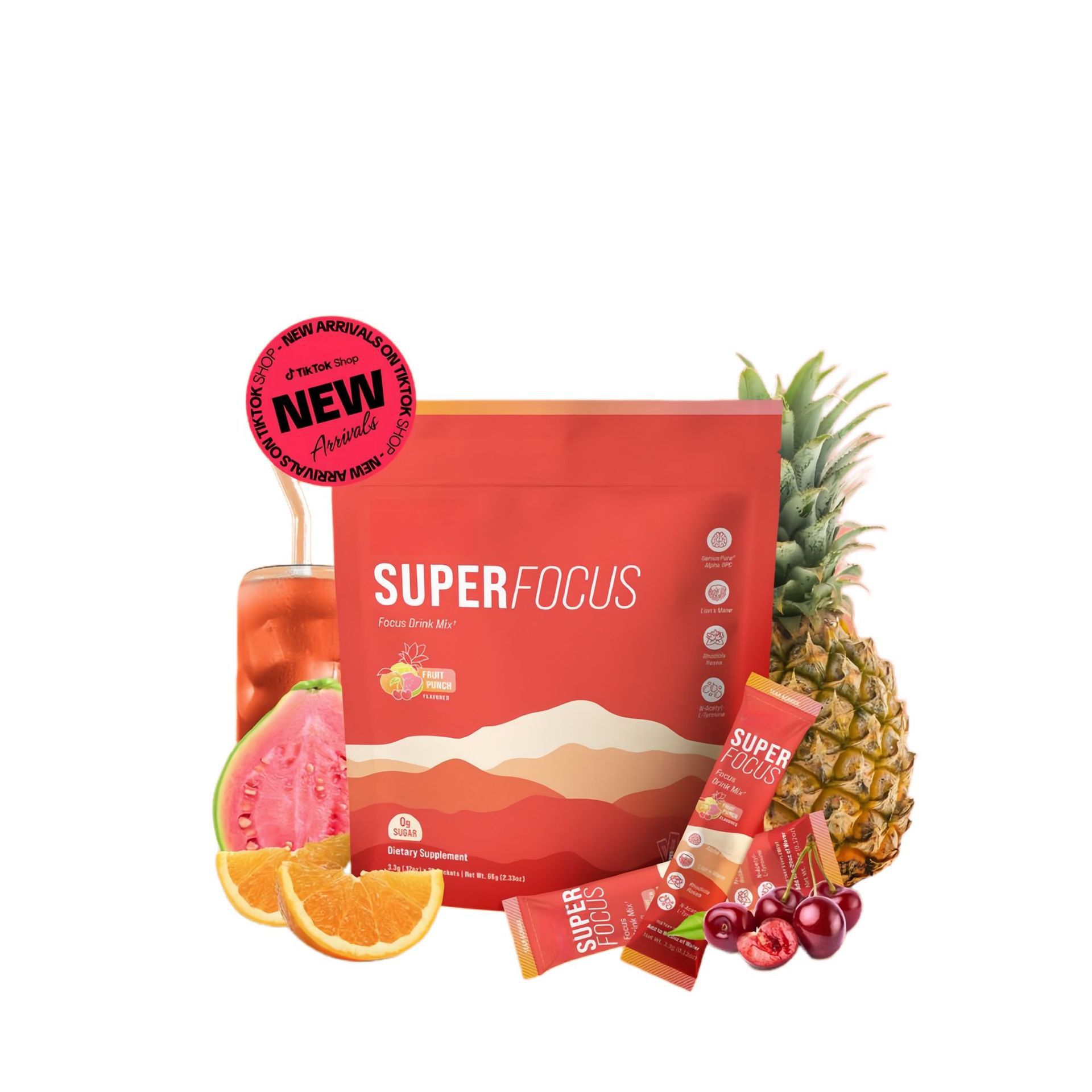 SuperFocus Focus Drink Mix水果味狮子鬃毛蘑菇红景天冲调饮料-阿里巴巴