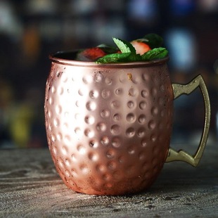 copper-plated glass Moscow mule glass cocktail bar beer mugs-阿里巴巴