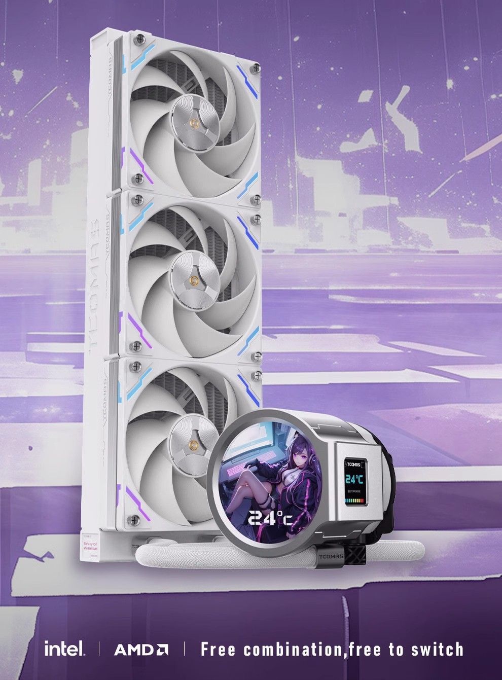 钛钽A080/A090 LG700 LX800 360/240一体式CPU水冷散热器钛坦泰坦-阿里巴巴