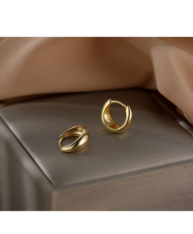 s925纯银水滴素圈耳环女ins冷淡风圆圈耳扣极简小众高级感耳骨圈-阿里巴巴