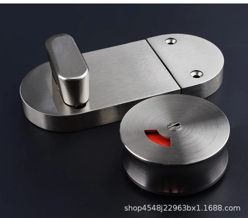 公共厕所卫生间隔断五金配件加厚不锈钢门锁有无人指示锁插销锁扣-阿里巴巴