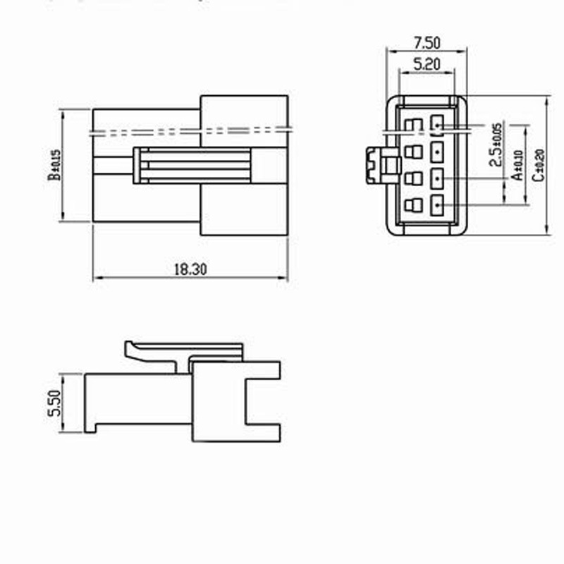 SM-2Y母壳 SM-2P胶壳 SM-2A 空中对接连接器 接插件 1000只-阿里巴巴