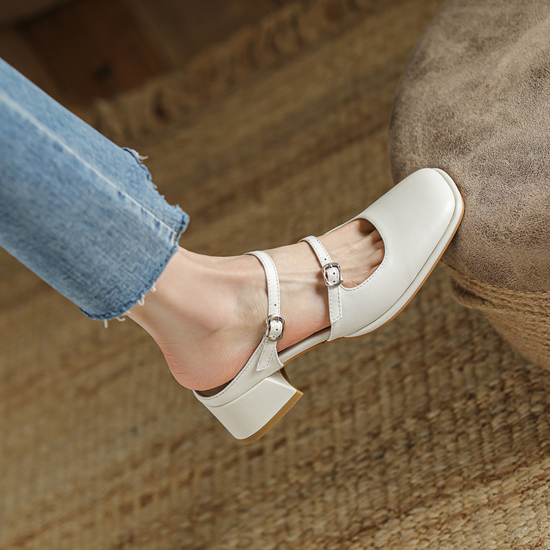 CHIKO Breasha Square Toe Block Heels Clogs/Mules Shoes